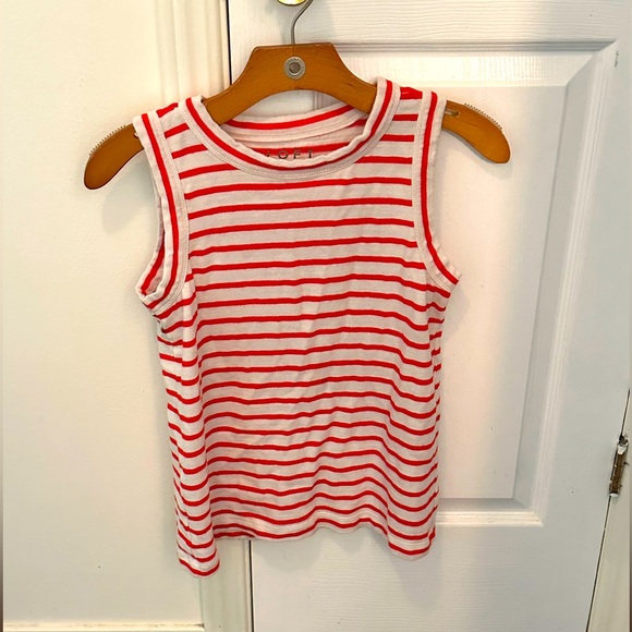 LOFT | Tops | Loft Redwhite Striped High Neck Tankxs | Poshmark